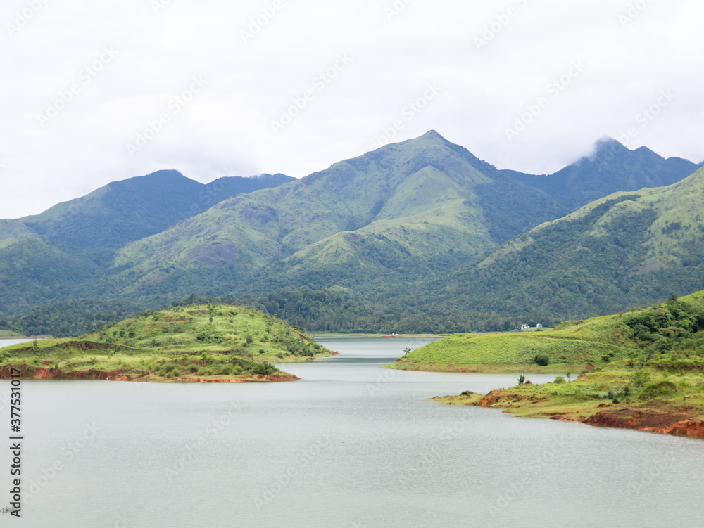 Beautiful hills in the Western Ghats against Banasura sagar dam wayanad ...