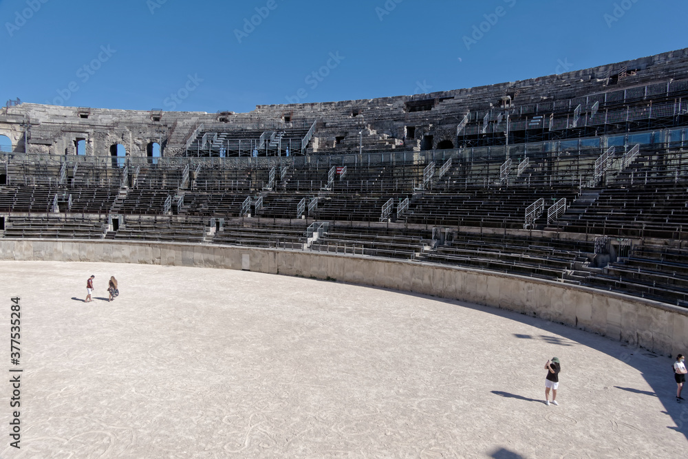 Les gradins des arènes de Nîmes - Gard - France Stock Photo | Adobe Stock