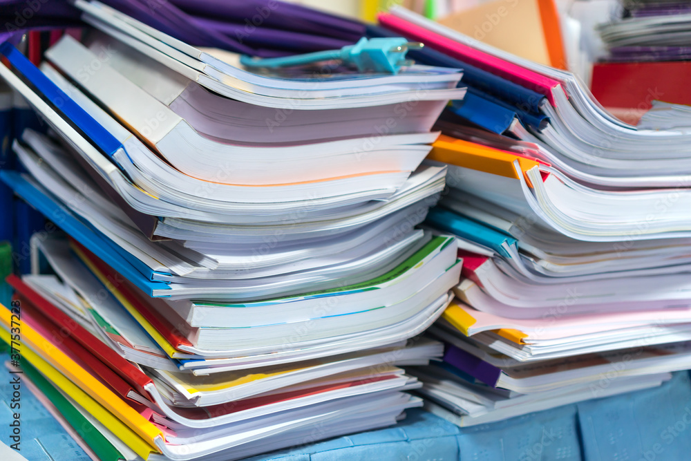 Education report in school,Class documents of Binders file Paperwork ...