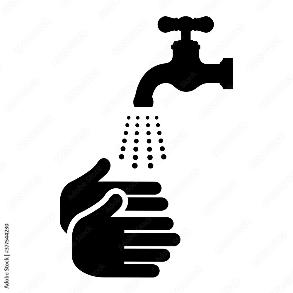 Wash your hands vector sign Stock Vector | Adobe Stock