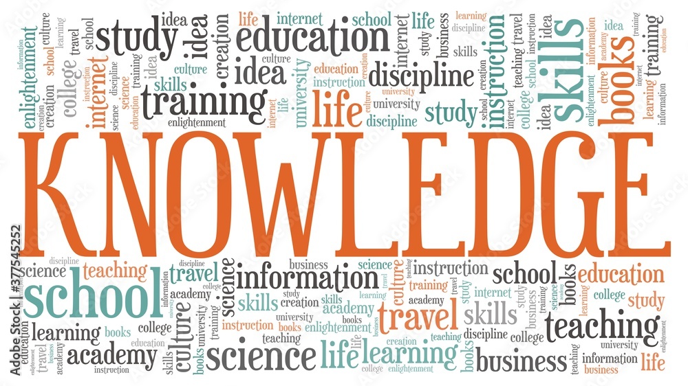 Knowledge vector illustration word cloud isolated on a white background ...
