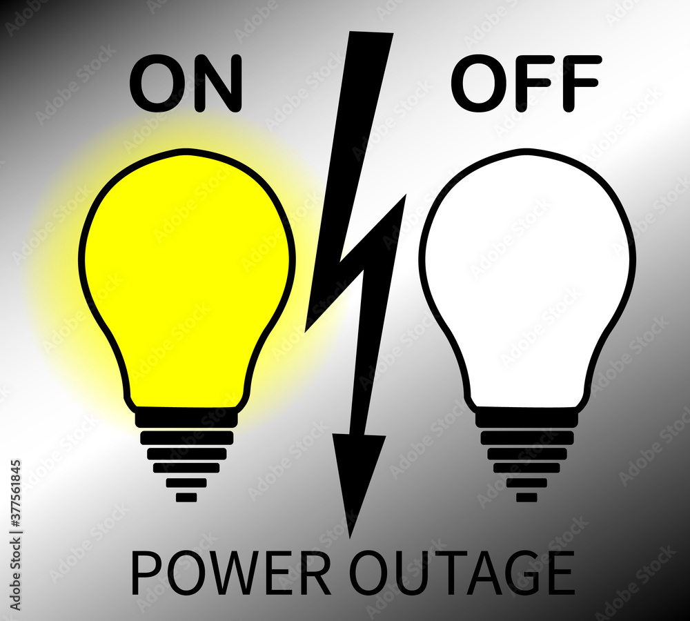 Design for icon, banner, notification enable and disable electricity ...