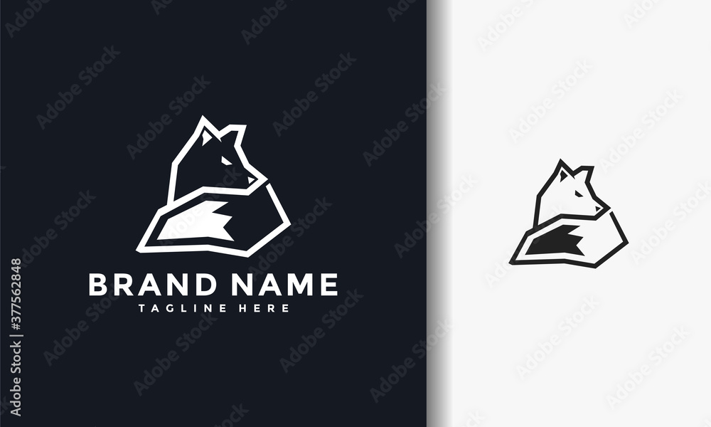 simple fox logo Stock Vector | Adobe Stock