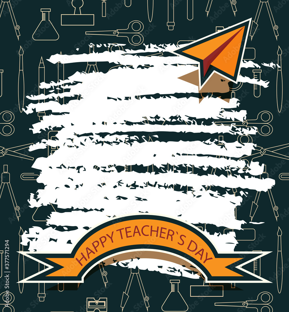 stylized design of the teacher's day poster in the trendy colors of ...