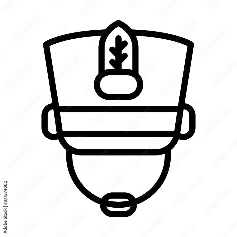 parade related parade boy hat with belt and parade sign vector in ...