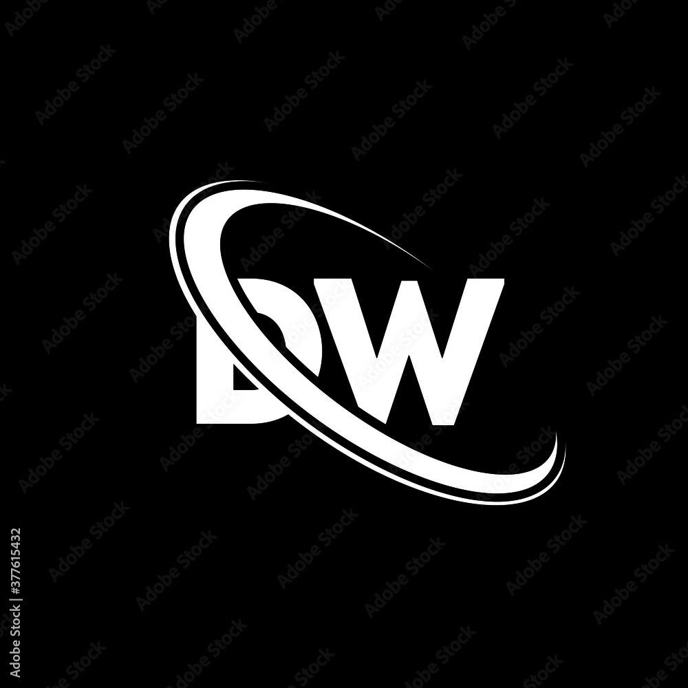 DW logo. D W design. White DW letter. DW/D W letter logo design ...