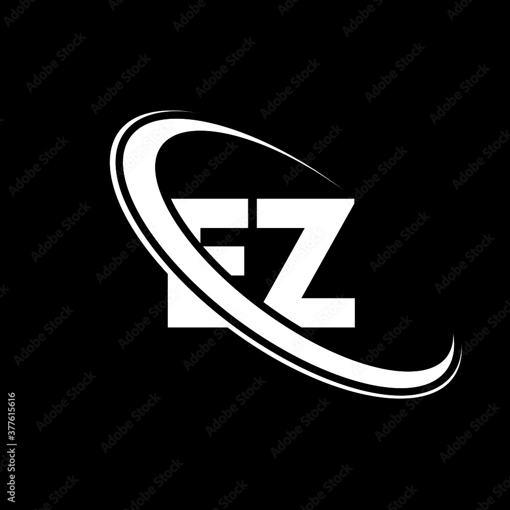 EZ logo. E Z design. White EZ letter. EZ/E Z letter logo design ...