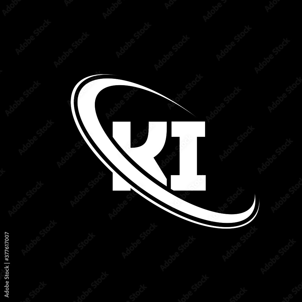 KI logo. K I design. White KI letter. KI/K I letter logo design ...