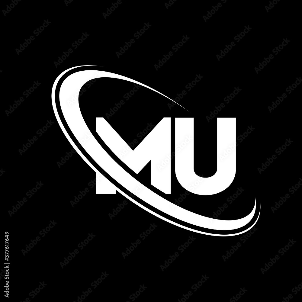 MU logo. M U design. White MU letter. MU/M U letter logo design ...