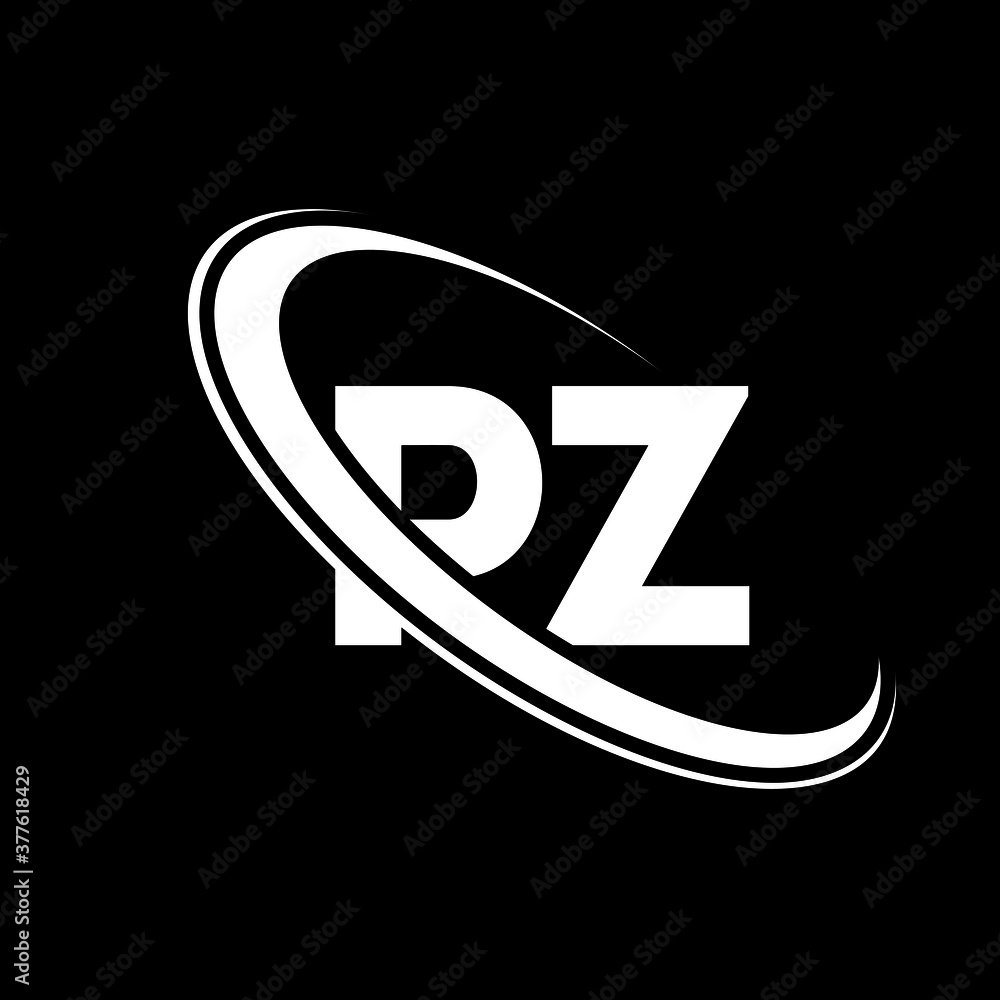 PZ logo. P Z design. White PZ letter. PZ/P Z letter logo design ...