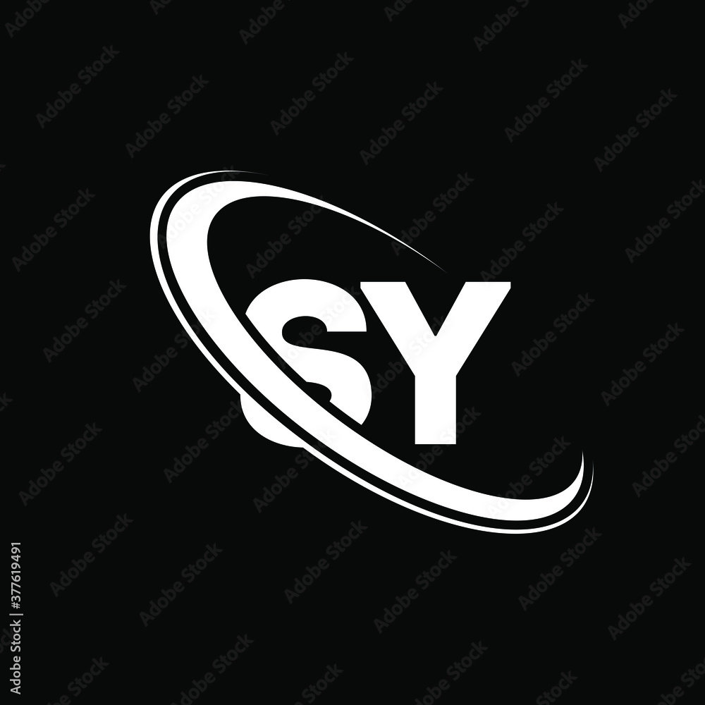 SY logo. S Y design. White SY letter. SY/S Y letter logo design ...