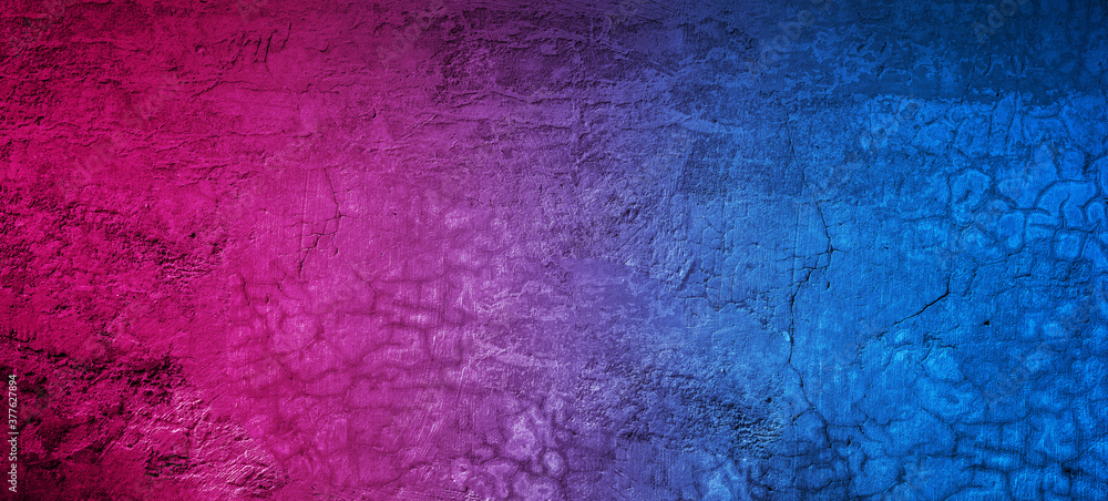 Lighting Effect red and blue on brick wall for background party ...