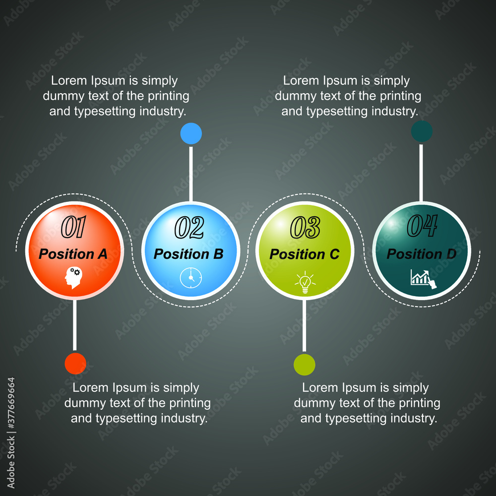 Business data visualization, infographics. Scheme of the process of ...