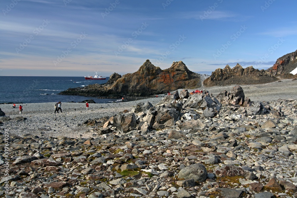 Robert Island is 18 kilometers long and 13 kilometers wide. It is part ...