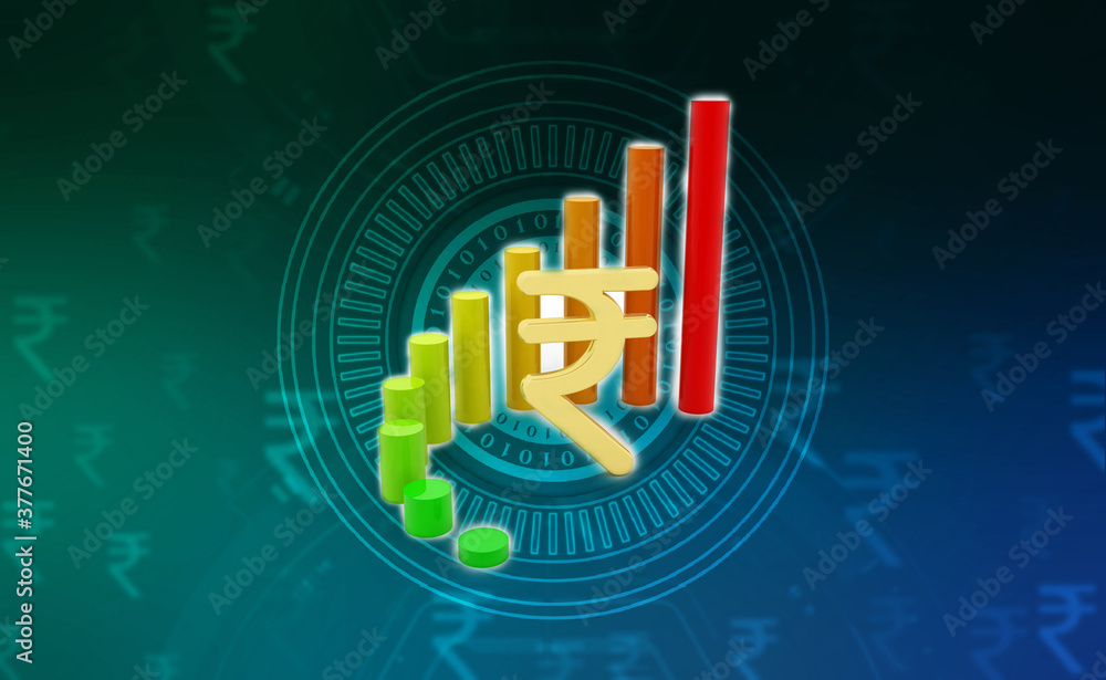 Indian rupee background, Stock market background with Indian rupee ...