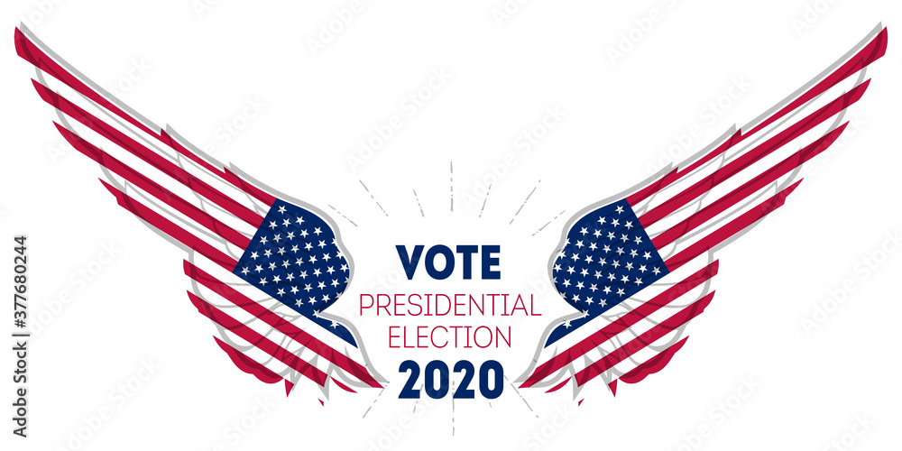 Presidential election 2020 in USA. Election poster. Print of t-shirt ...