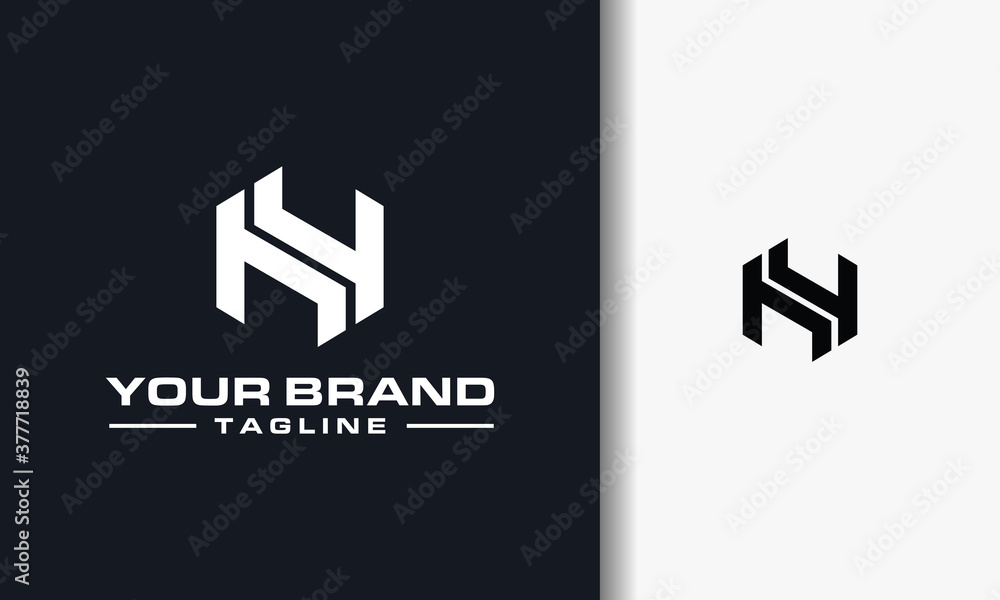 initial H letter logo Stock Vector | Adobe Stock