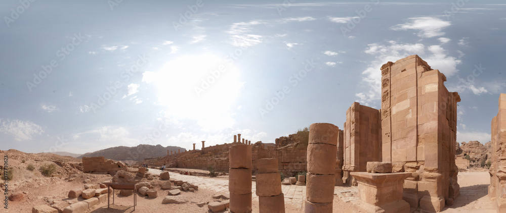Obraz High Resolution 360 Panoramic HDR Images Taken in Petra (Wadi ...