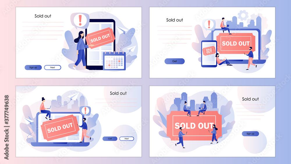 Sold-out event, sold-out crowd, no tickets available concept. Online ...