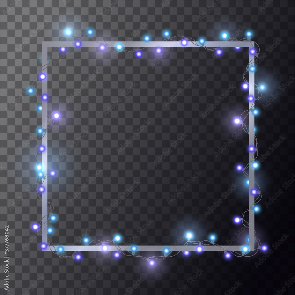 Christmas Lights Border Stock Vector | Adobe Stock