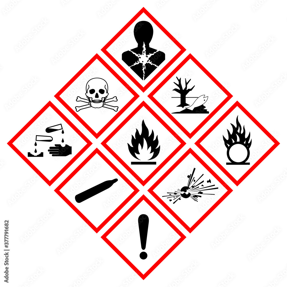 GHS Hazard Symbol Sign, Vector Illustration, Isolate On White ...