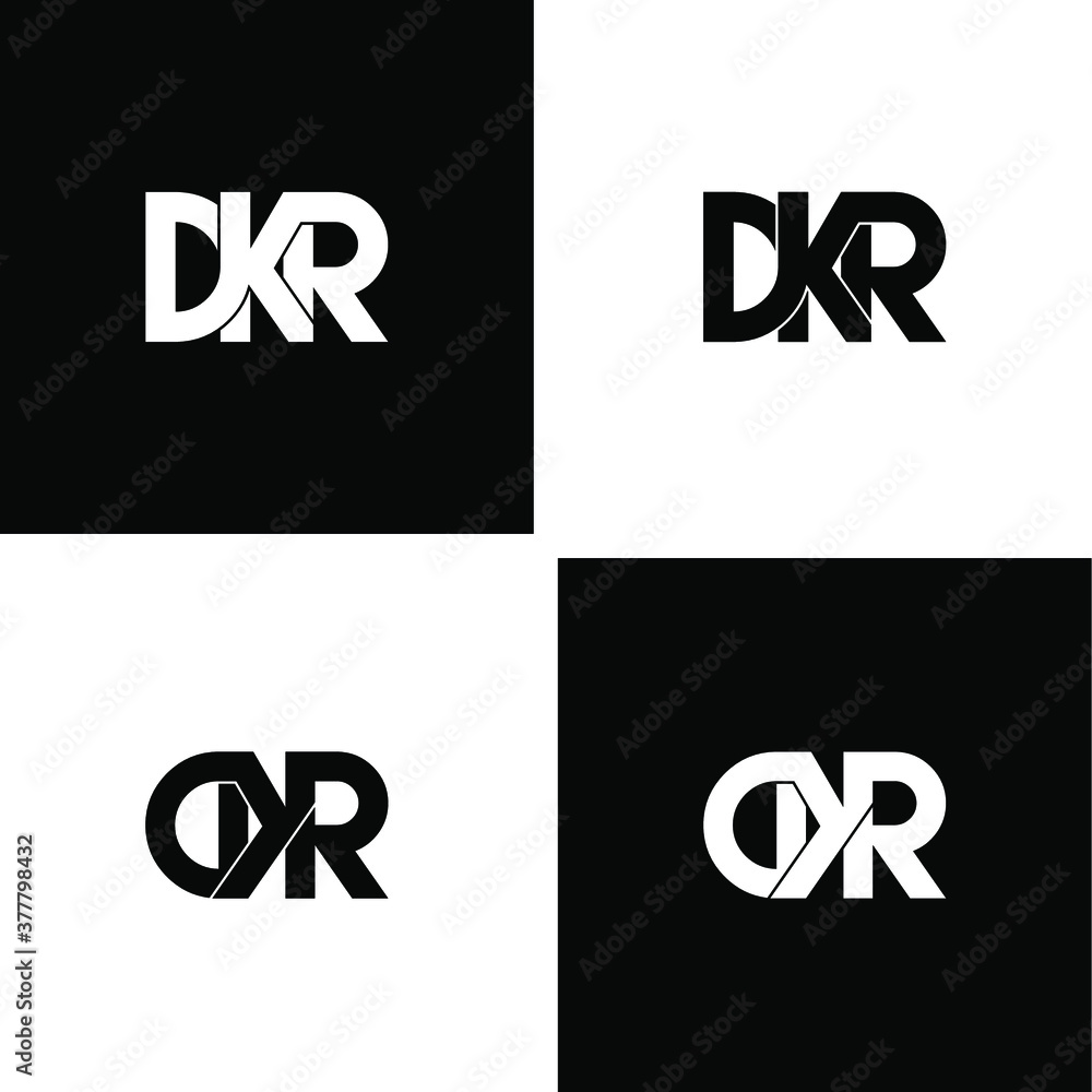 dkr letter original monogram logo design Stock Vector | Adobe Stock
