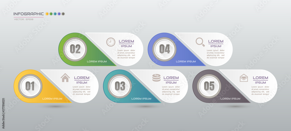 Infographics design template with icons, process diagram, vector eps10 ...