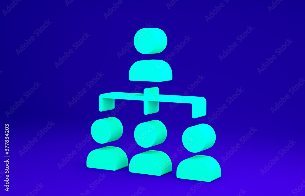 Green Business hierarchy organogram chart infographics icon isolated on ...