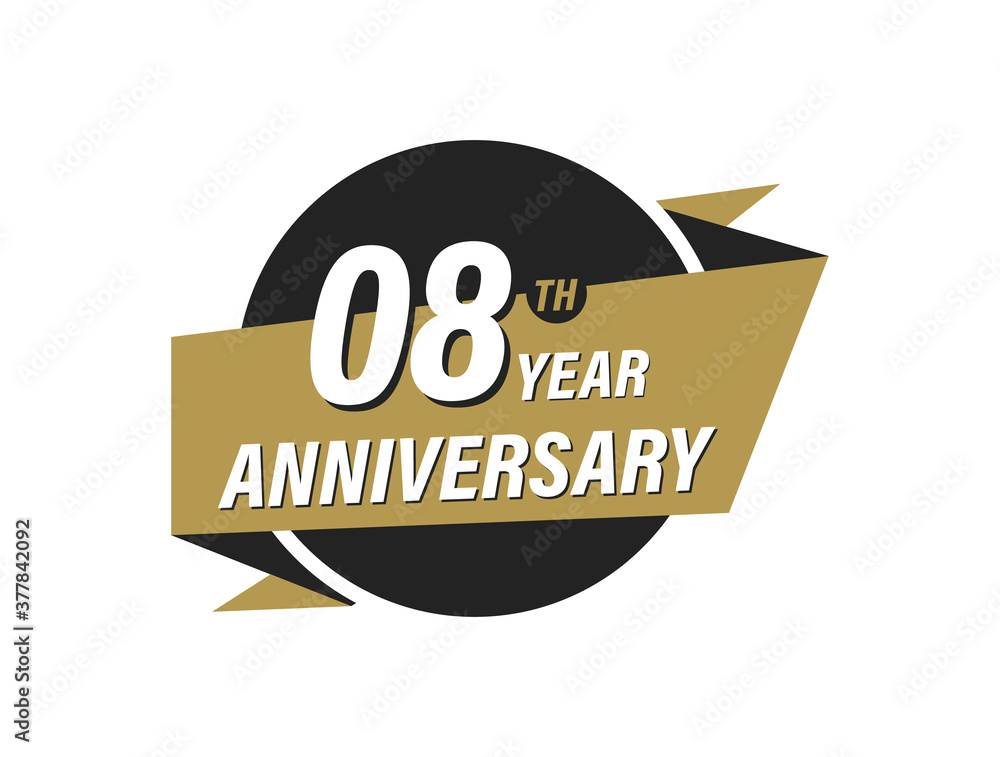 8 Year Anniversary Vector images Design Illustration Stock Vector ...