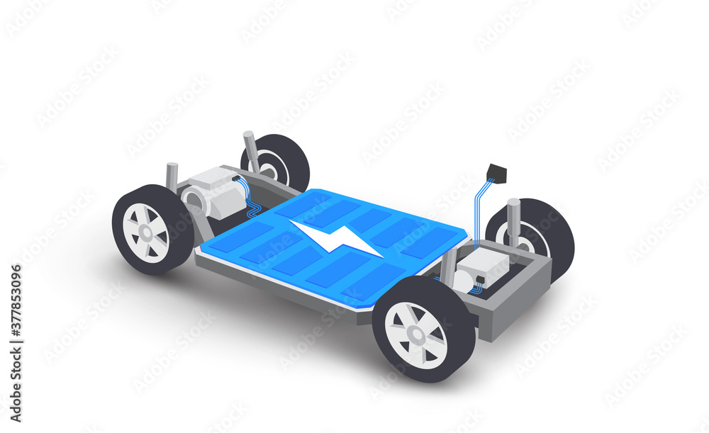 Modern electric car modular platform board charging battery pack ...