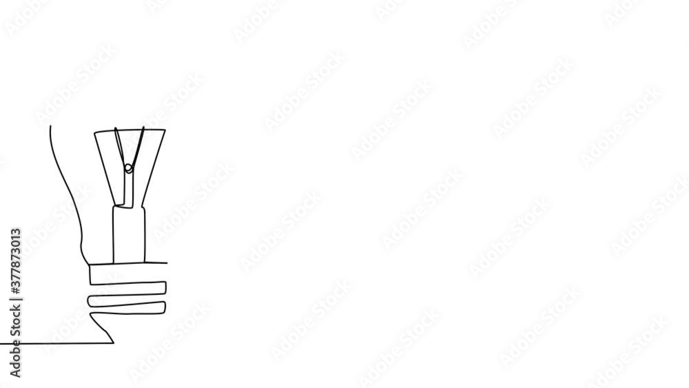 Self drawing simple animation of single continuous one line drawing of ...