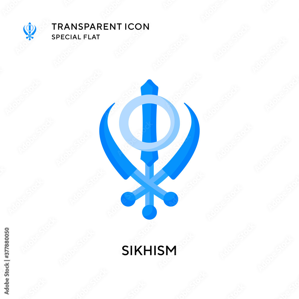 Sikhism vector icon. Flat style illustration. EPS 10 vector. Stock ...
