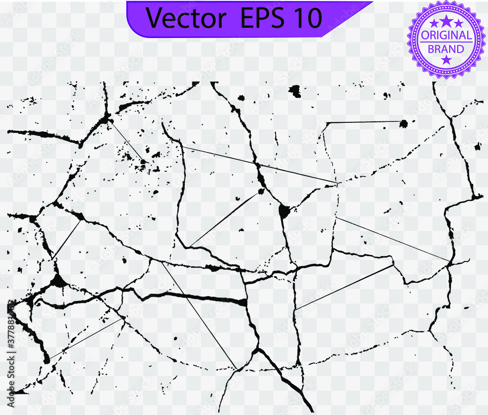 Wall cracks. Flat for instant color change. Fracture surface ground ...