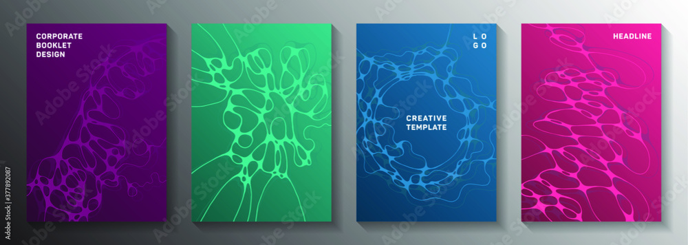 Vecteur Stock Database analytics concept abstract vector covers. Liquid ...