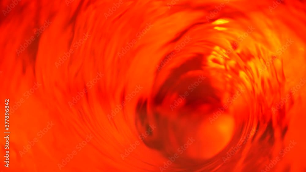 Symbol of hell, inferno and infinity. Red liquid hypnotic looped aqua ...