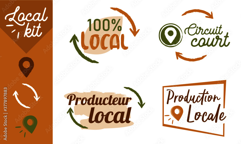 Logo - Label - Local - Production Stock Vector | Adobe Stock