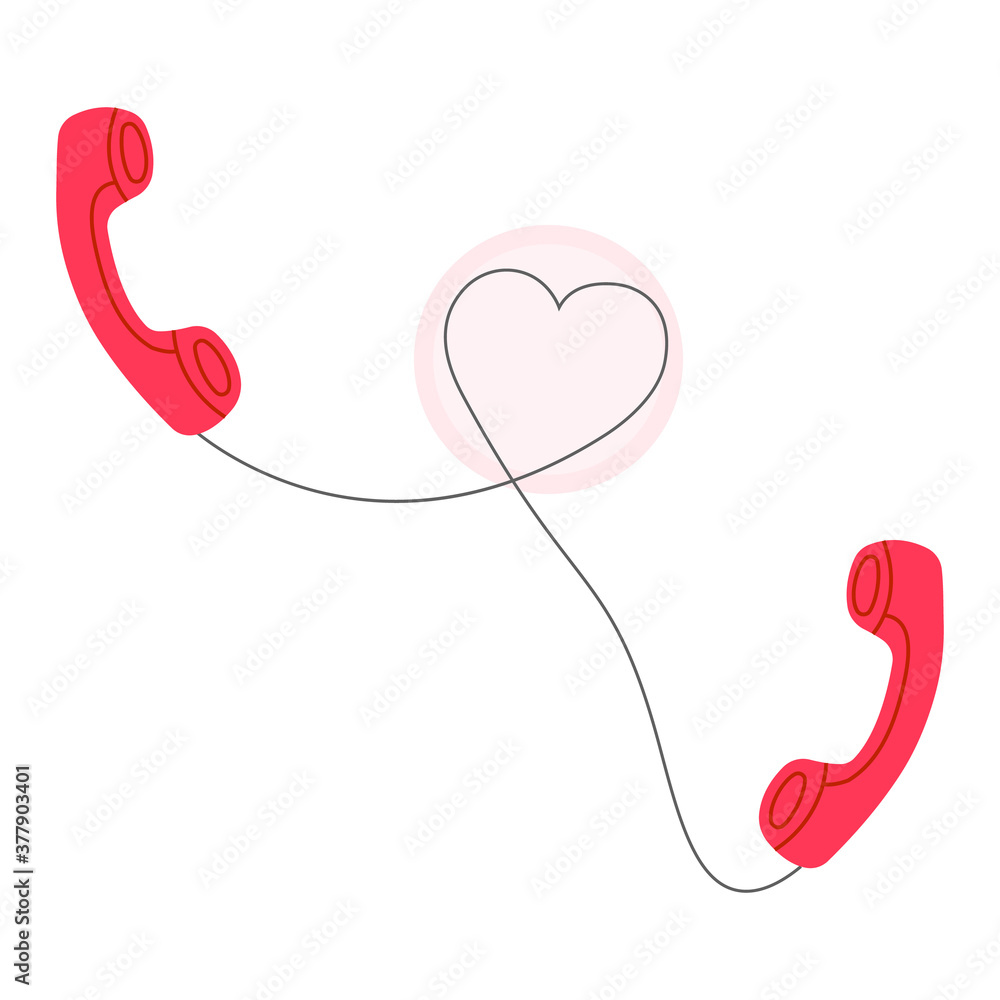 Long distance relationship vector illustration cartoon flat design ...