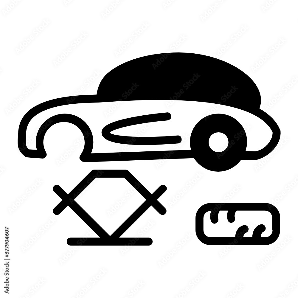 Simple spin action and quickly lifts vehicle vector color icon design ...