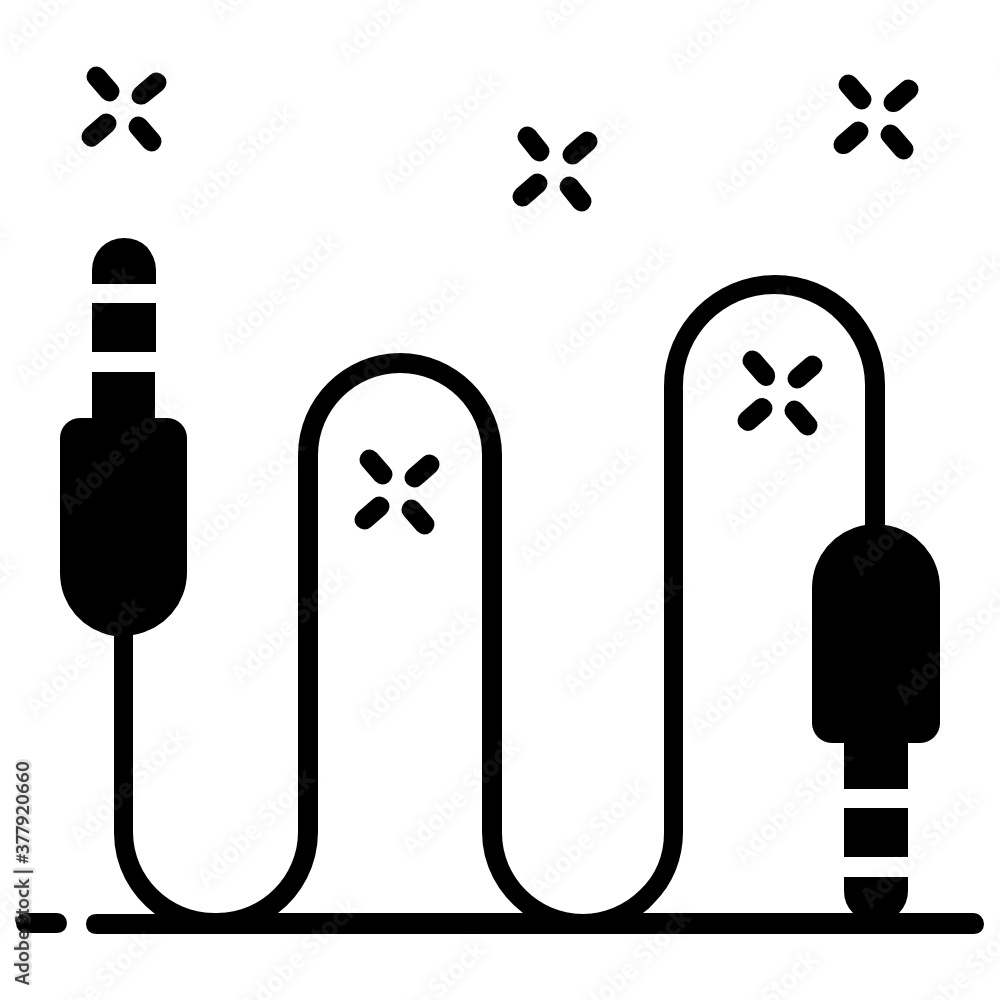 Electronic sound cable icon design, connector Stock Vector | Adobe Stock