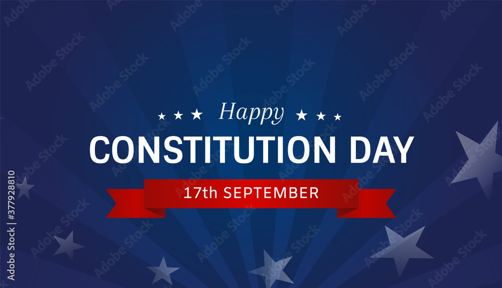 Happy Constitution Day greeting banner design. Citizenship Day ...
