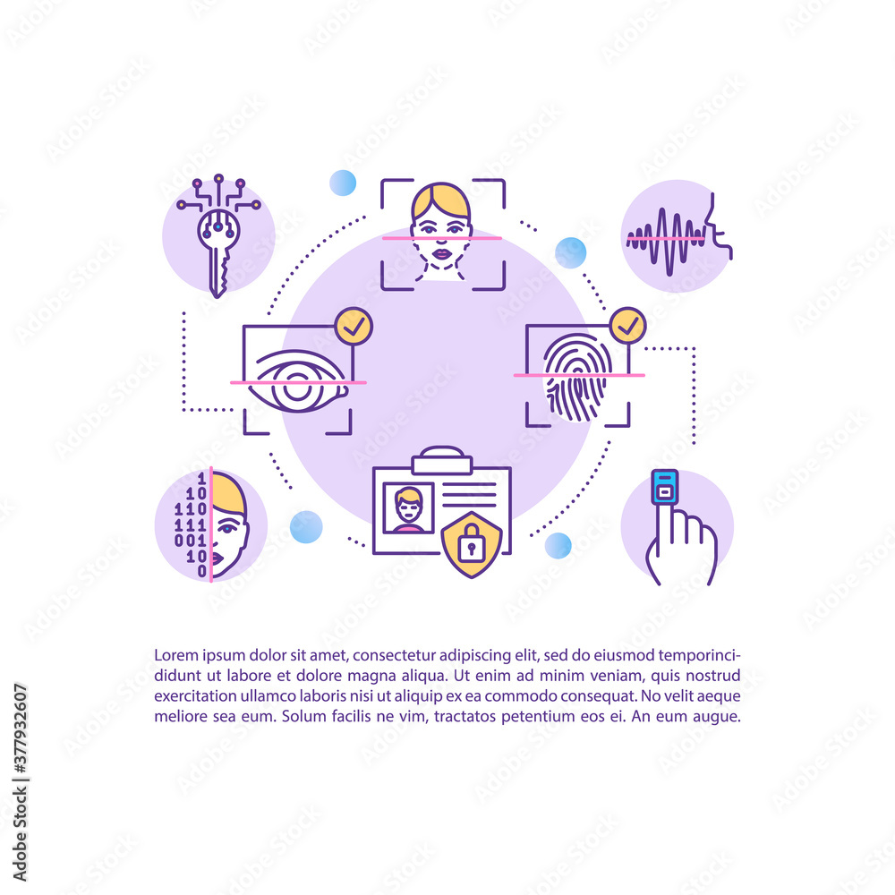 Cyber security concept icon with text. Safe scanning technology. Face ...