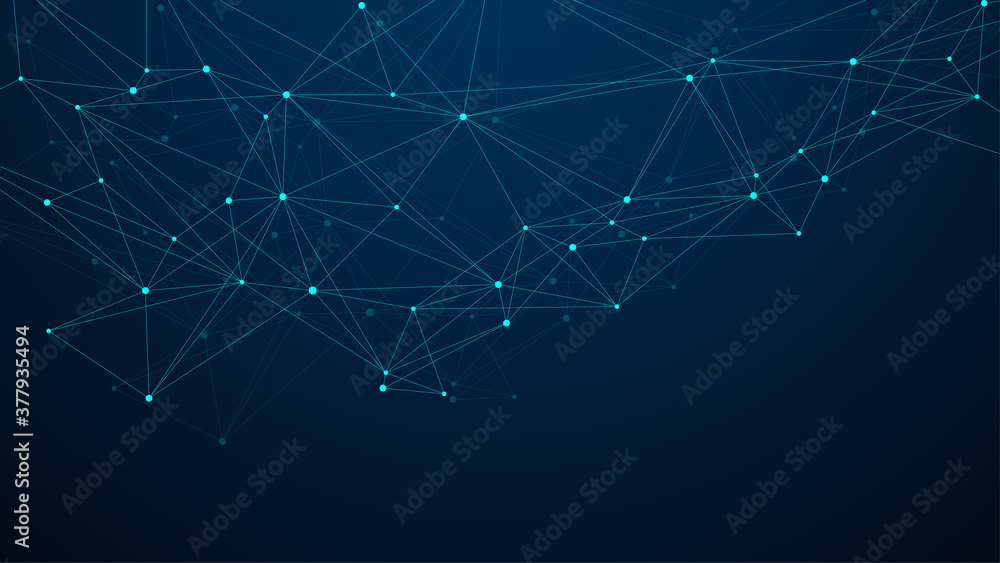 Abstract Big Data visualization digital network connection concept ...