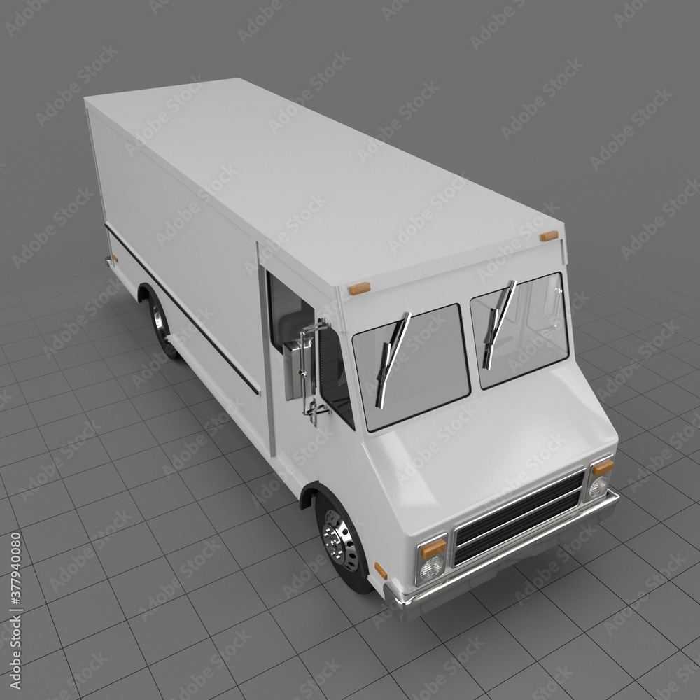 Delivery truck Stock 3D asset | Adobe Stock