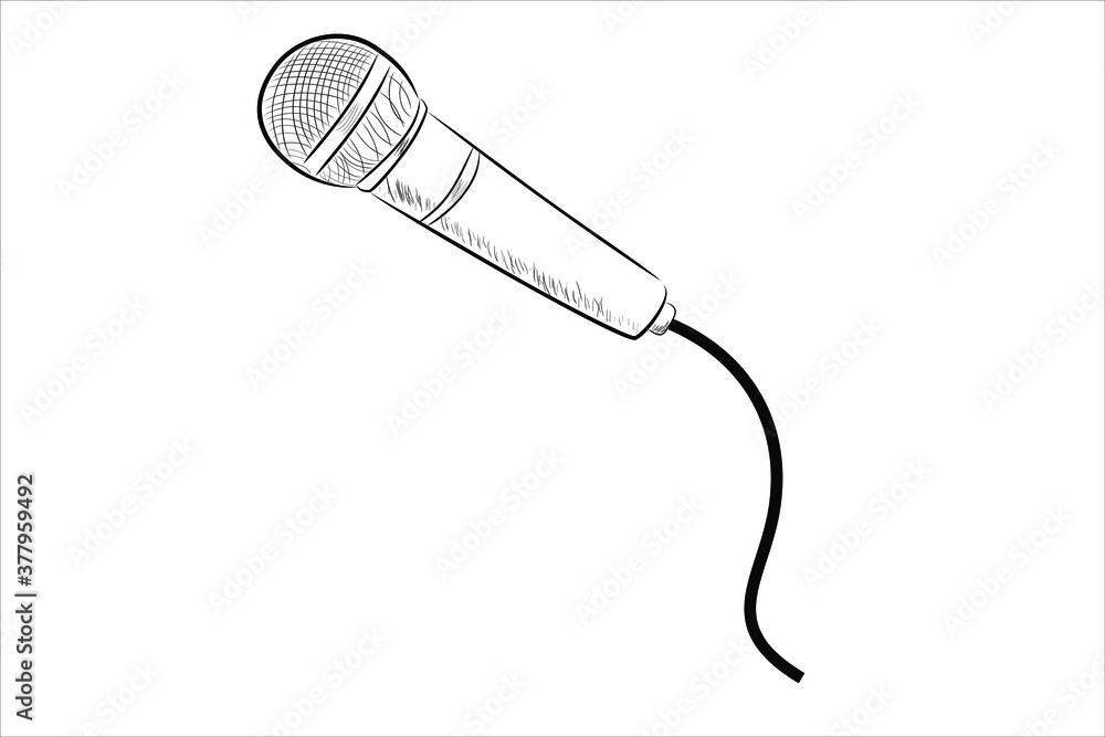 Microphone In Hand Drawing