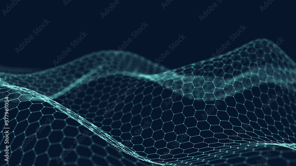 3d abstract digital technology background. Futuristic sci-fi user ...