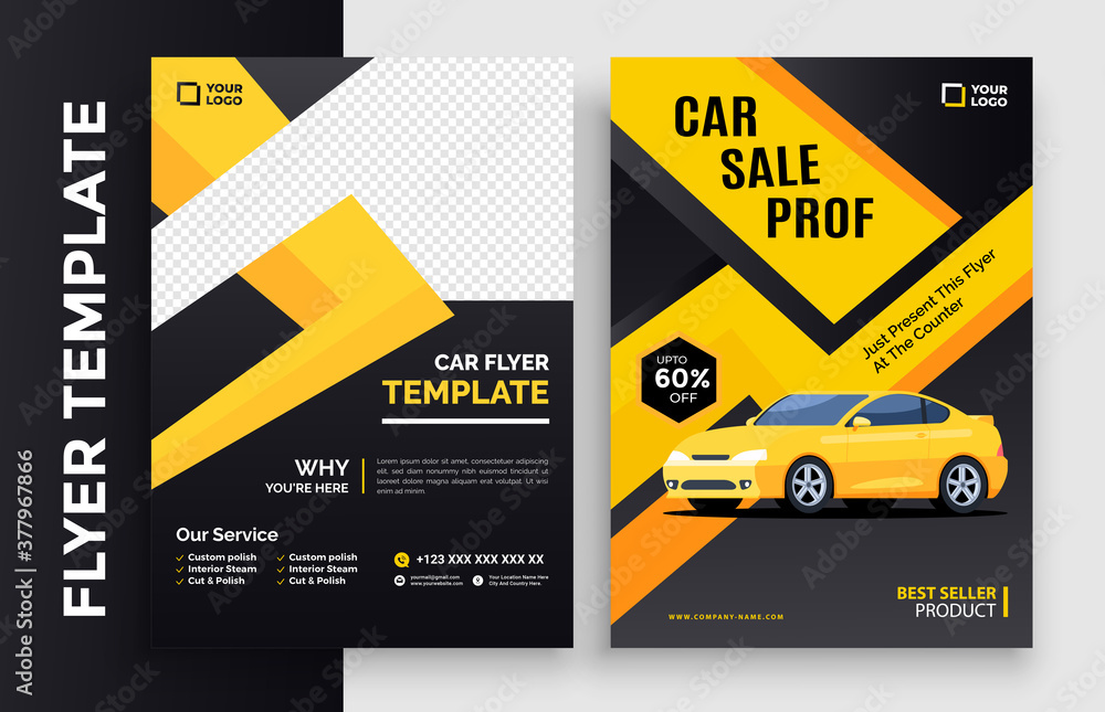 Corporate car and Business Flyer poster pamphlet brochure cover design ...