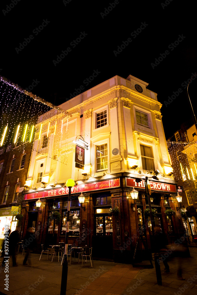 Outside view of a english pub Stock Photo | Adobe Stock