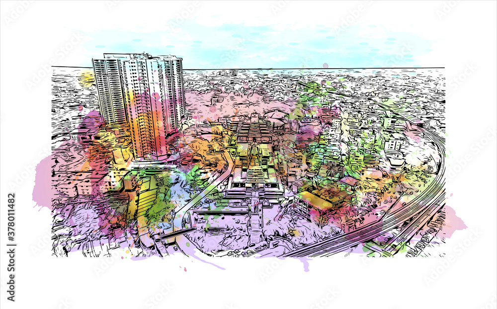 Building view with landmark of Bengaluru (also called Bangalore) is the ...
