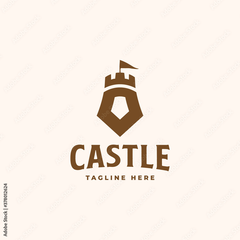 Castle logo concept. castle tower vector illustration. Good to use for ...