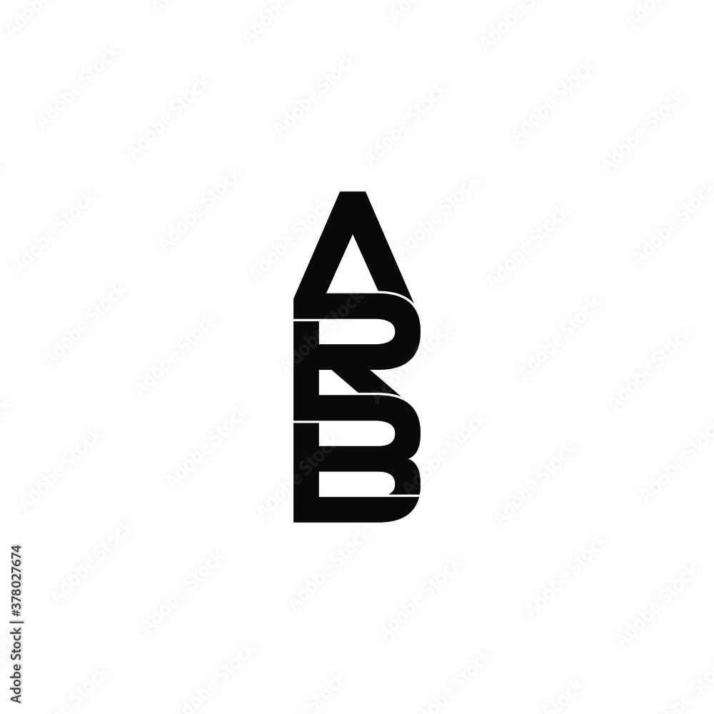 arb letter original monogram logo design Stock Vector | Adobe Stock